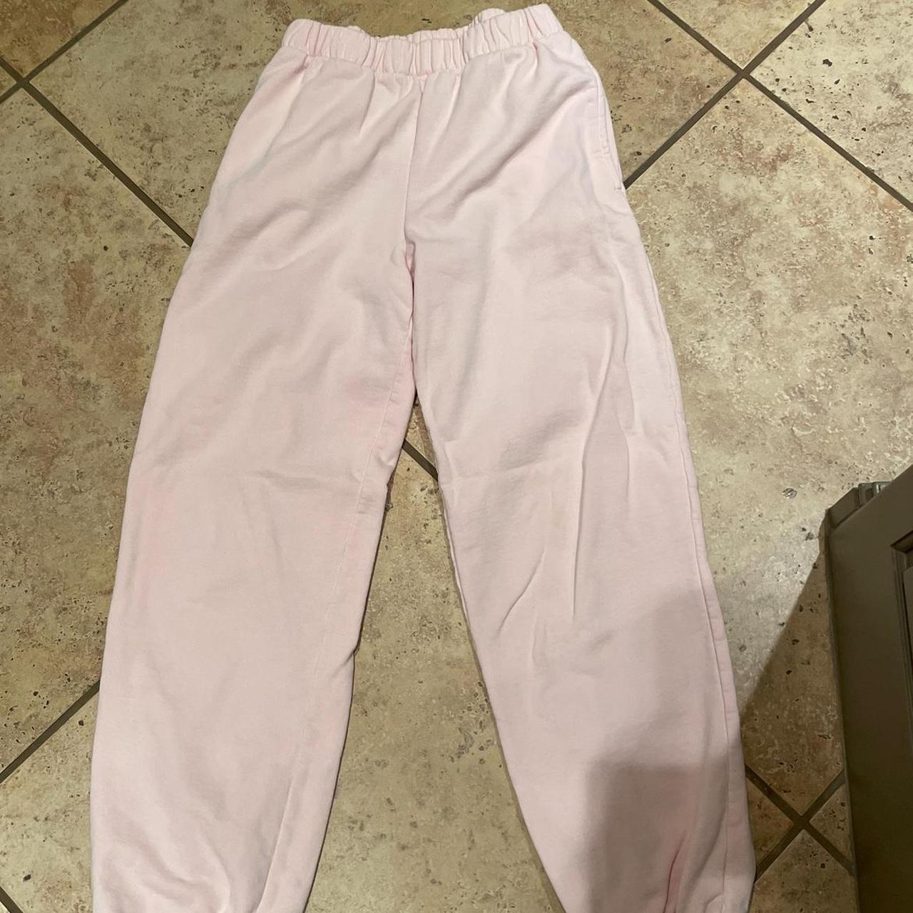 brandy melville light pink rosa sweatpants... - Depop