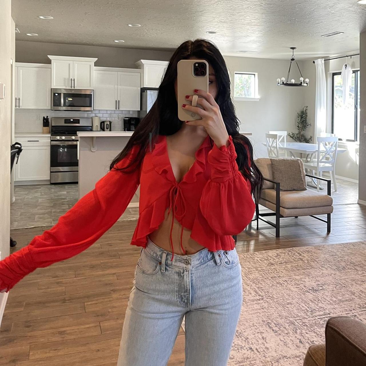 Adorable red tie top from Tiger Mist! Perfect for... - Depop