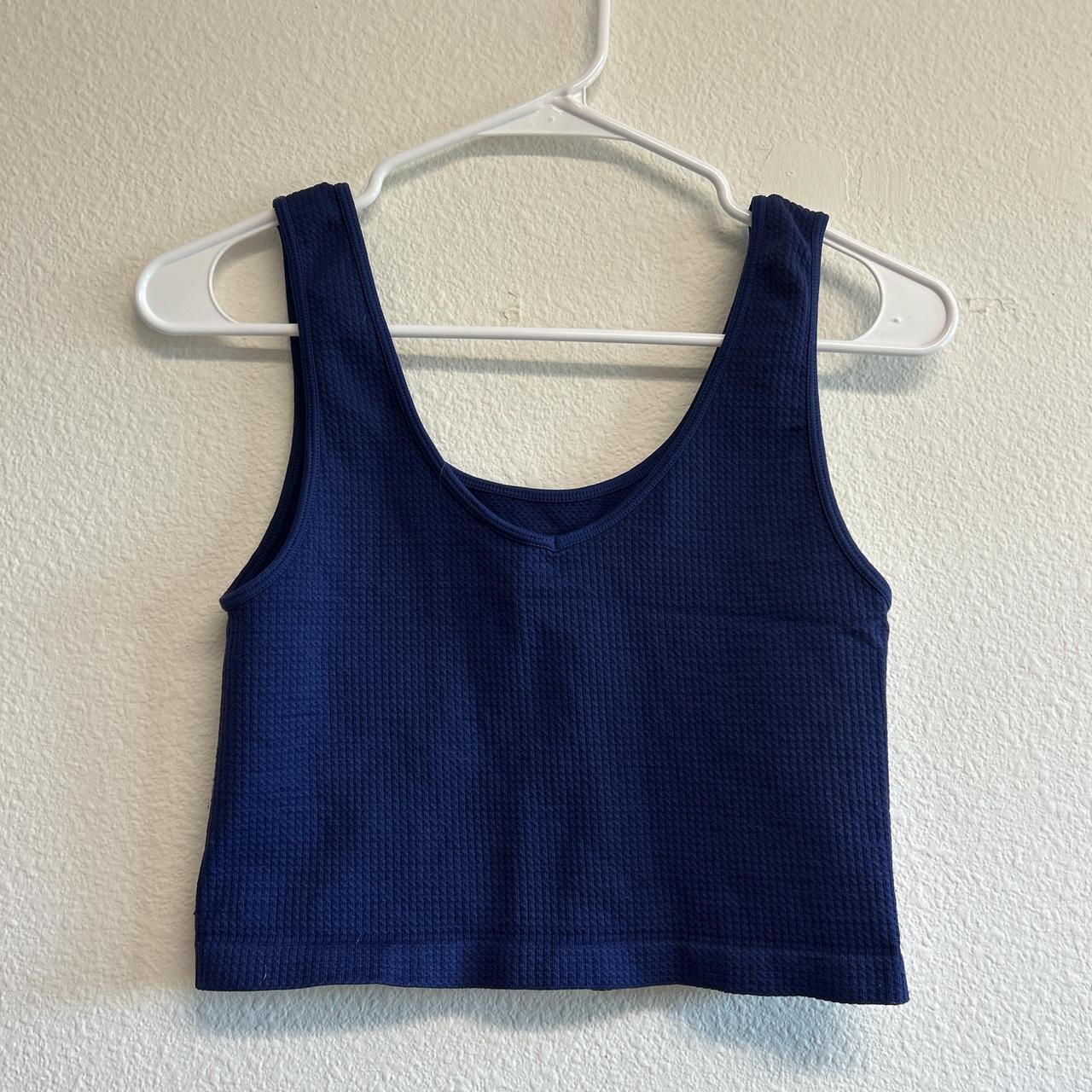 Aeropostale navy blue cropped tank top, can be worn... | Depop
