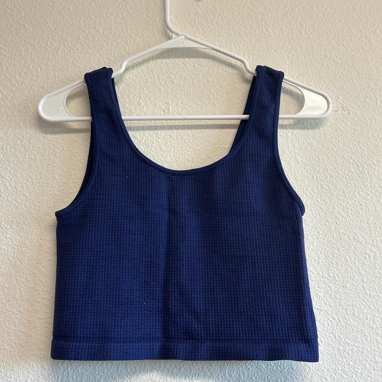 Aeropostale navy blue cropped tank top, can be worn... | Depop