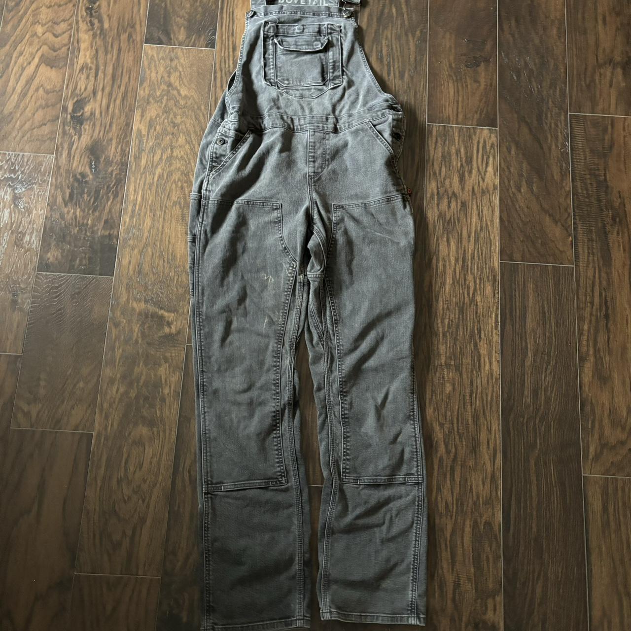 Dovetail double knee black overalls Men’s 12/34... - Depop