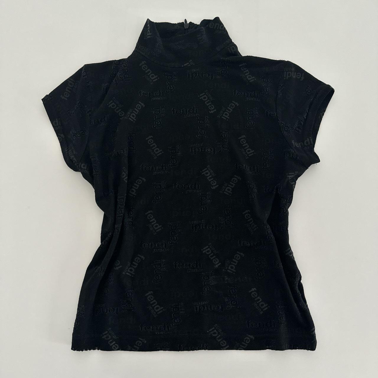 Fendi Women s Black Shirt Depop fendi-women-s-black-shirt-depop