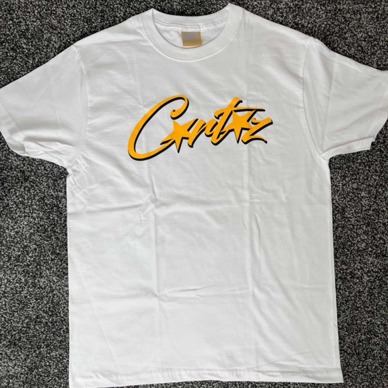Corteiz T-shirt ‘white/yellow’ - Sizes Small &... - Depop