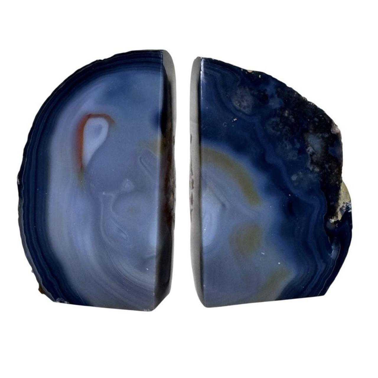 Agate Geode Bookends Polished on face Natural side... | Depop