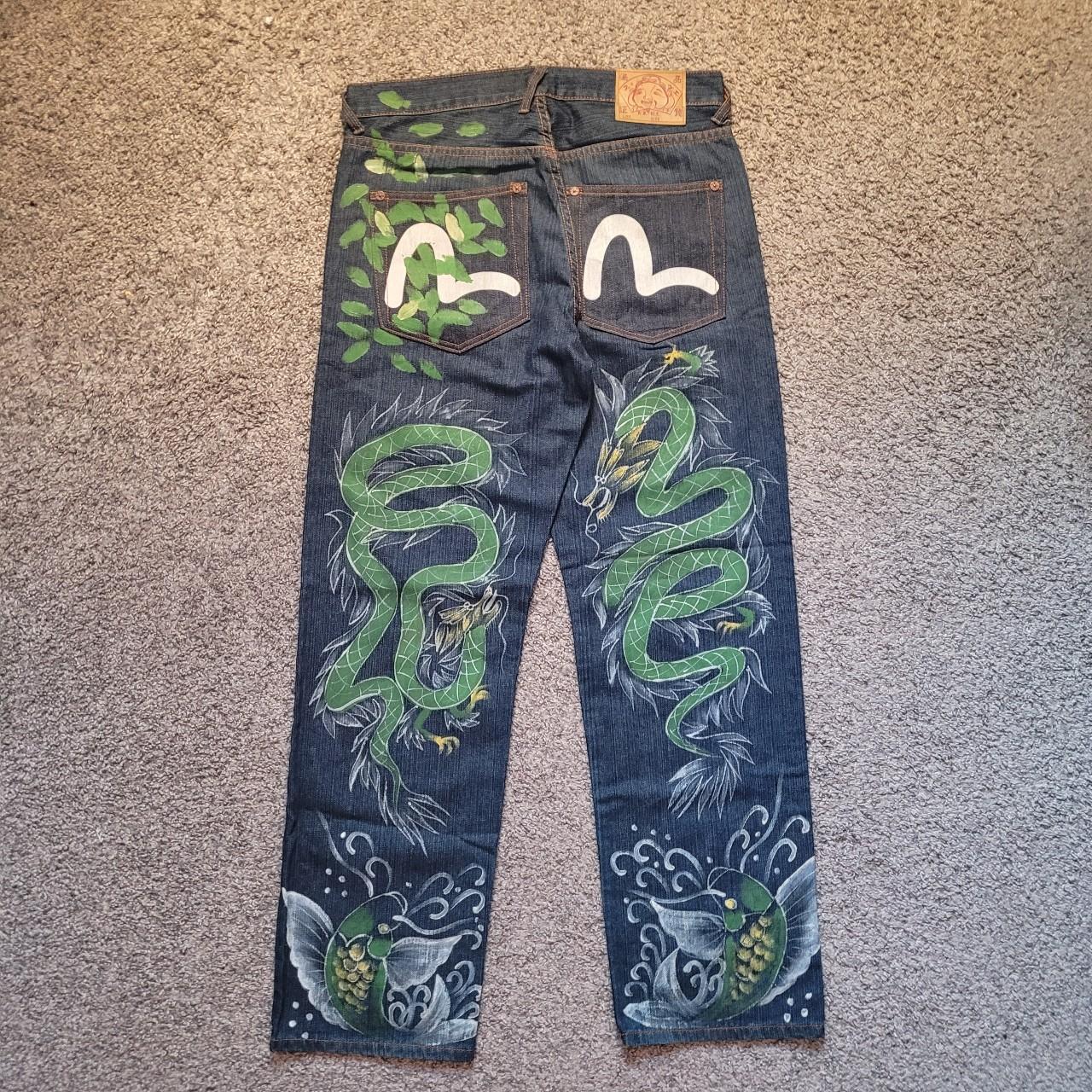 INSANE Dragon & Koi Baggy Evisu Jeans These evisus... - Depop