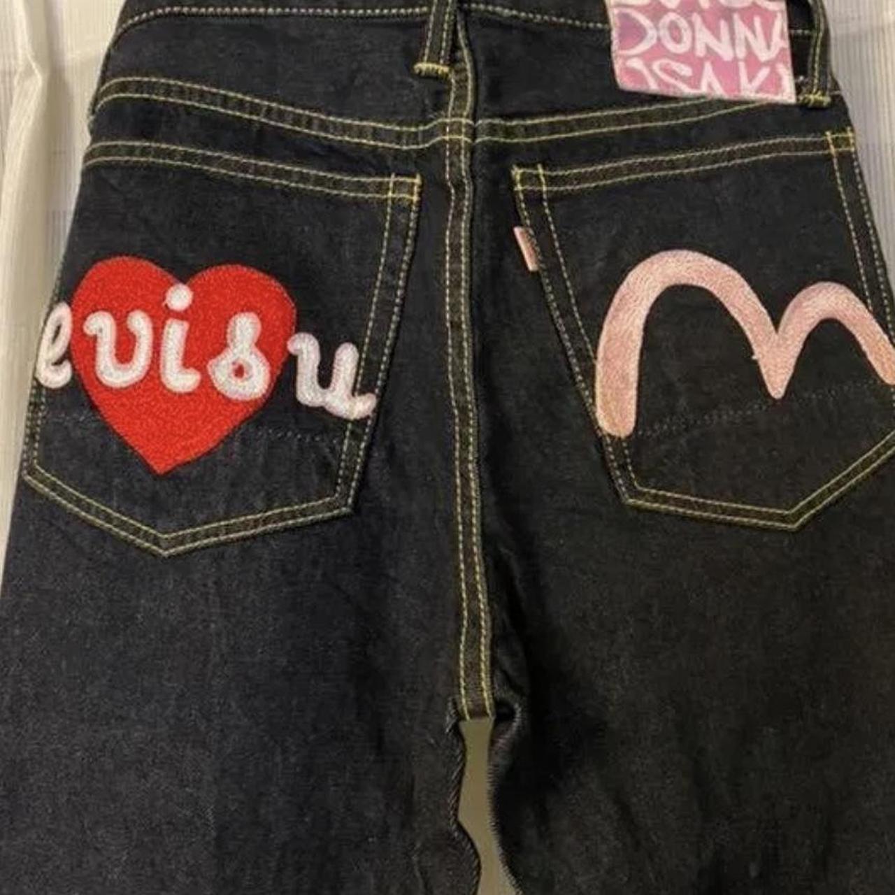 Authentic pink Evisu jeans Size 26 -In flawless... - Depop