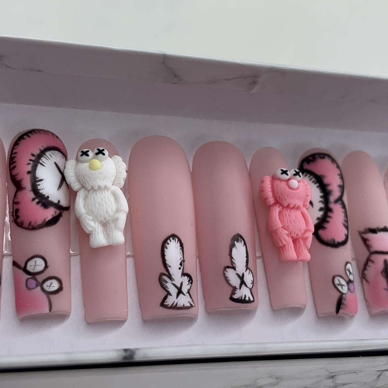 KAWS Nails! I do customs on my instagram as well!... - Depop