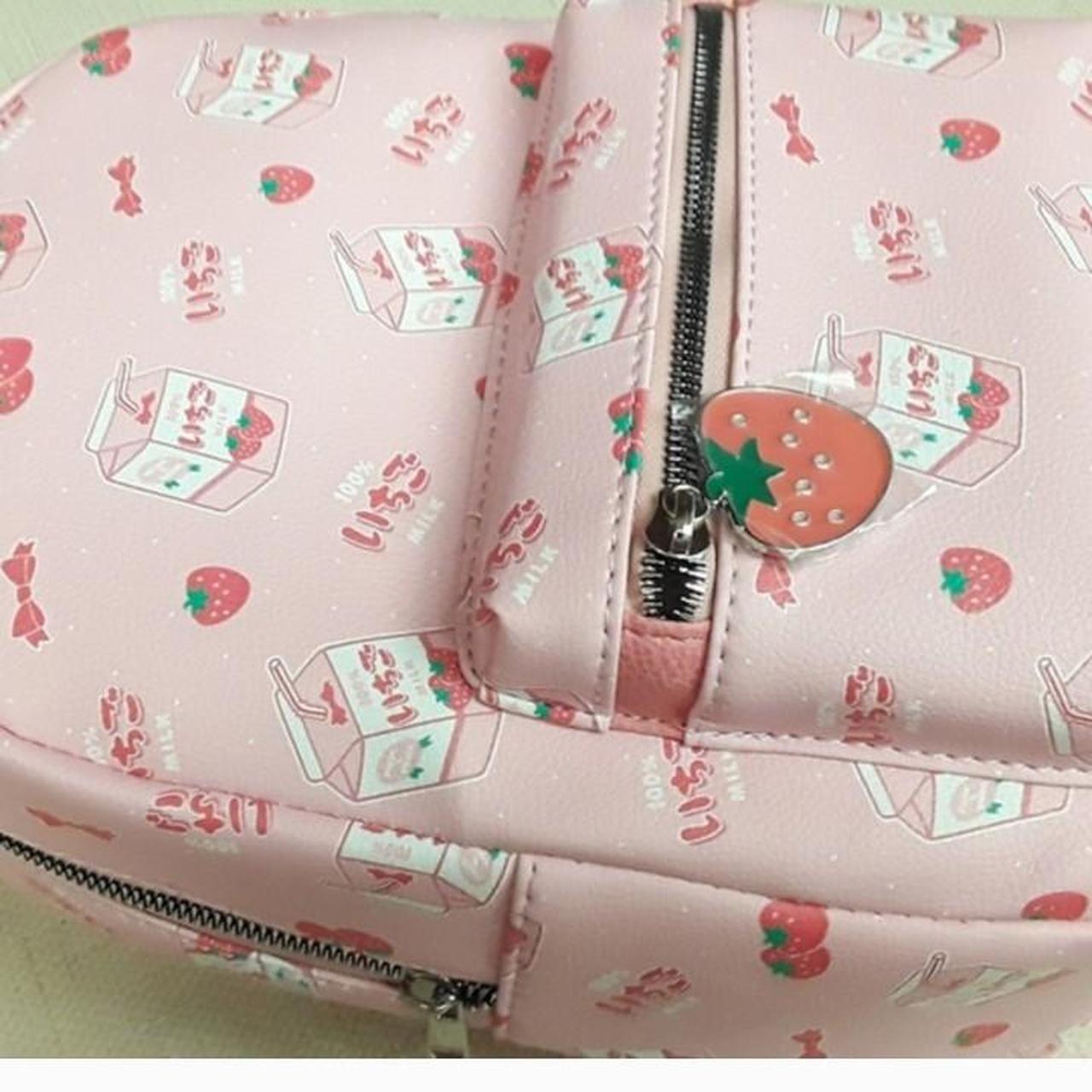Strawberry Pink Kawaii Backpack Bag Purse New Tags... - Depop