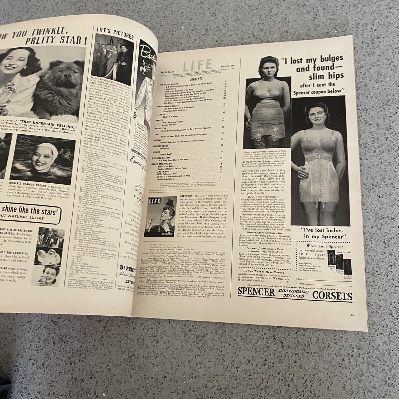 Vintage Life Magazine March 1942 Spring Veils... - Depop