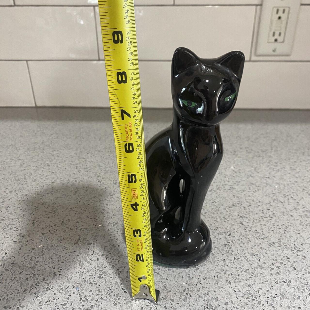 Vintage MCM Black Cat Mid Century Modern Statue... - Depop