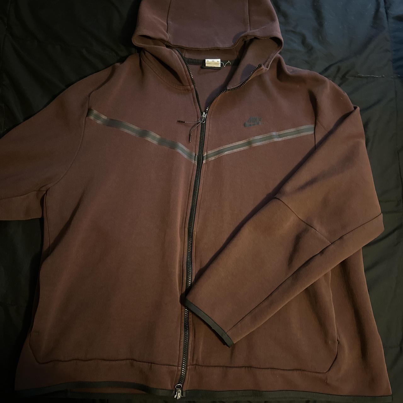 Nike Tech, brown, zipper is hard to undo but they... - Depop