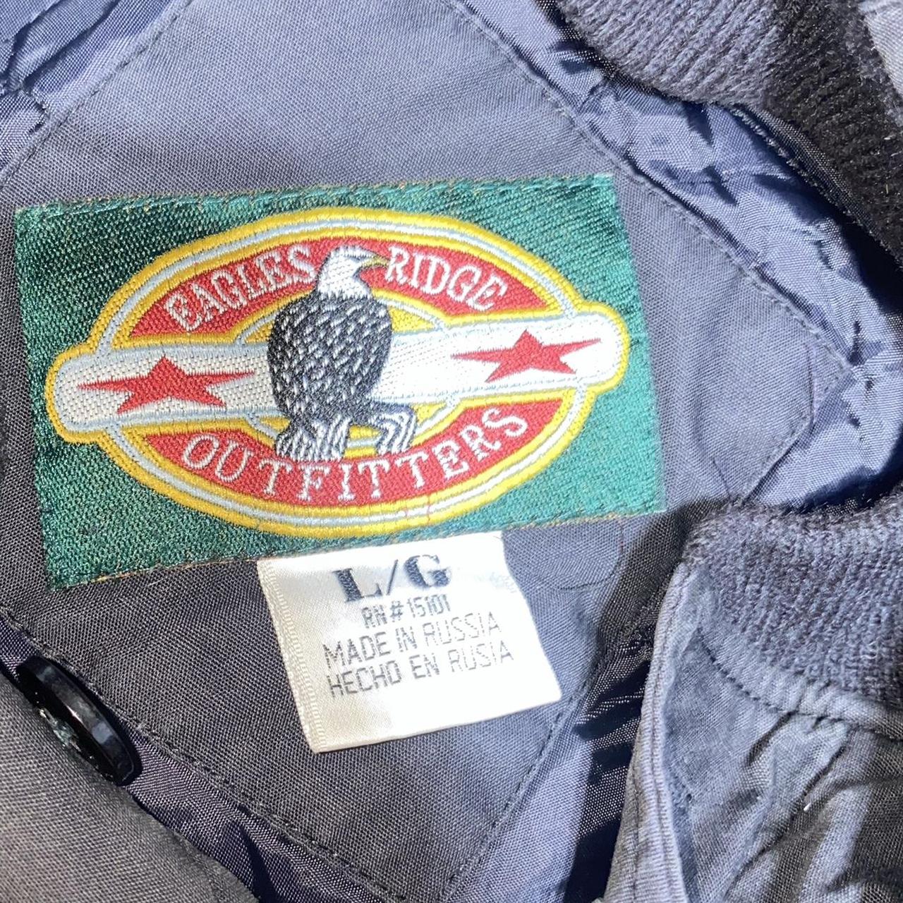 Vintage Eagles Ridge Outfitters Black Bomber Jacket... - Depop