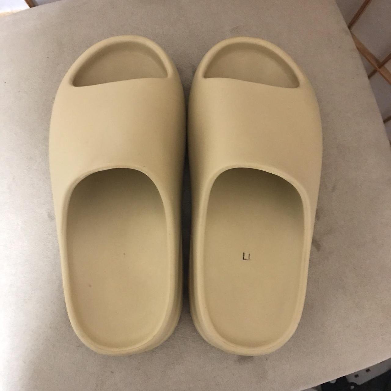 4.5 - 5 Yeezy Style Copy Slides/Flip Flops. Cream... - Depop