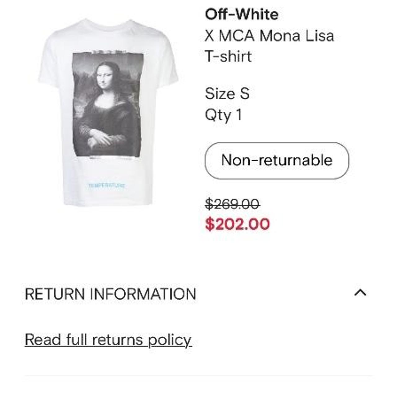 Off-White Mona Lisa shirt. Sick shirt condition is... - Depop