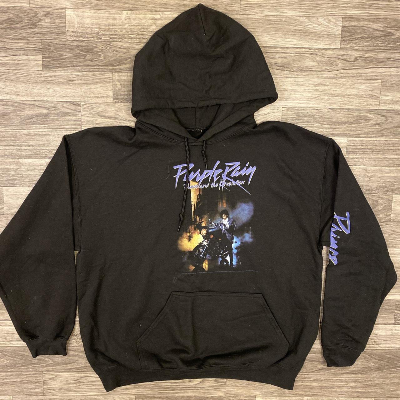 Prince Purple Rain Sweatshirt XL Measurement Black... - Depop