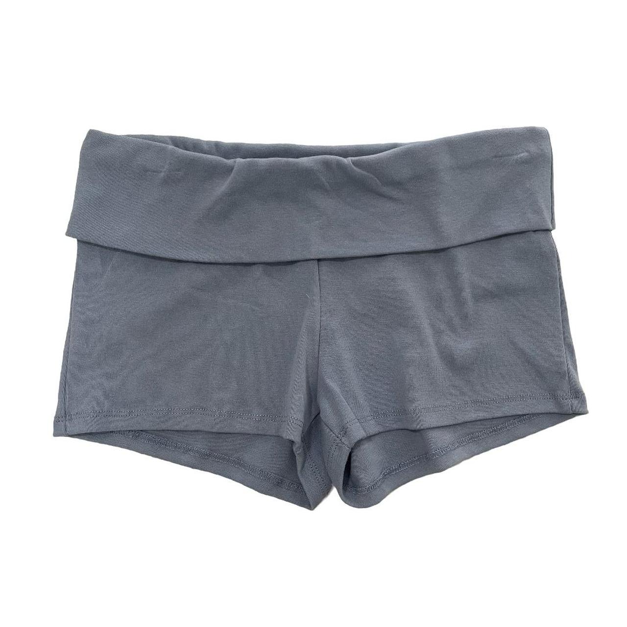 fold over shorts 💌 blue fold over shorts 💌 the fold... | Depop