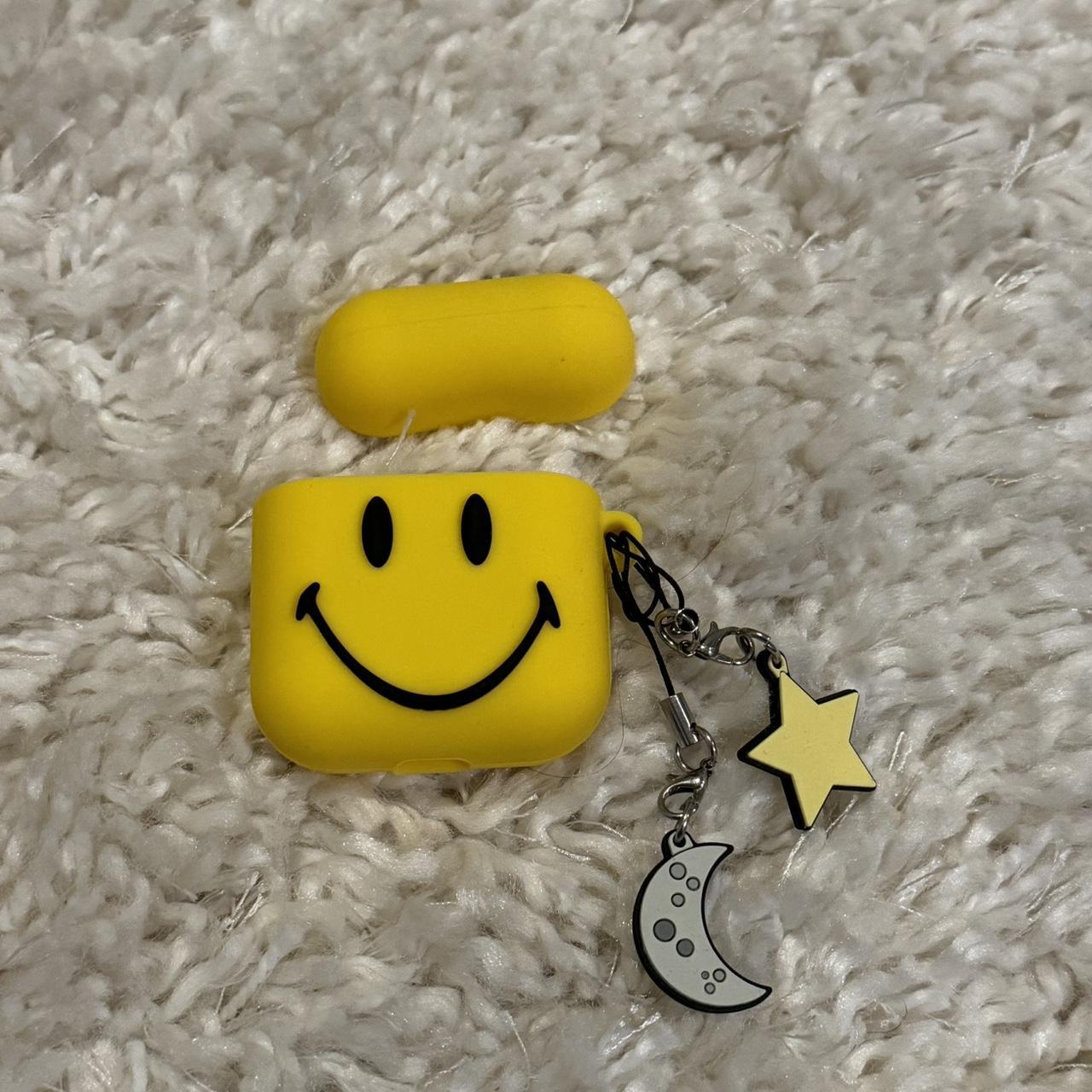 Chinatown market smiley face airpod case with two... - Depop