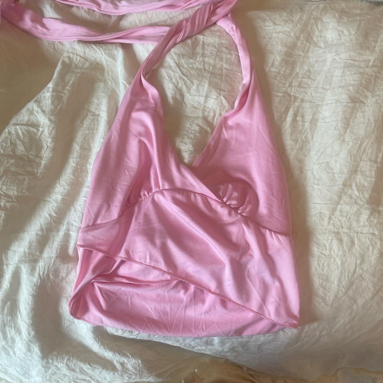 Small pink Cider halter top, never worn #y2k #pink... - Depop