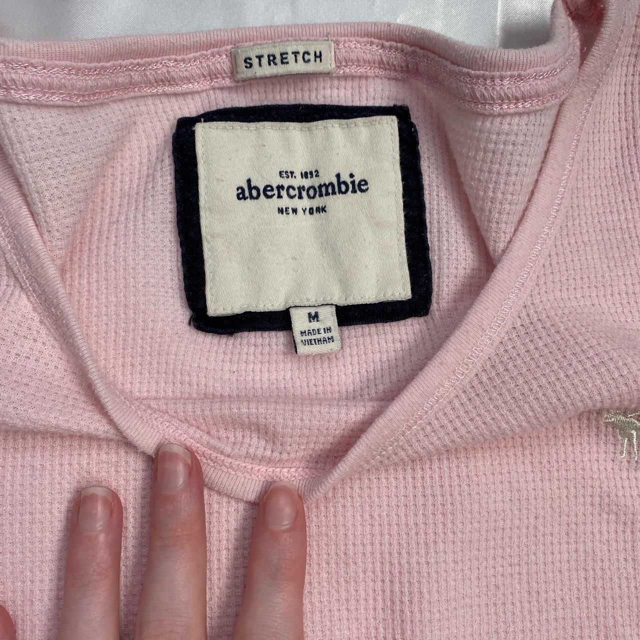 long sleeve light pink fitted thermal top from... - Depop