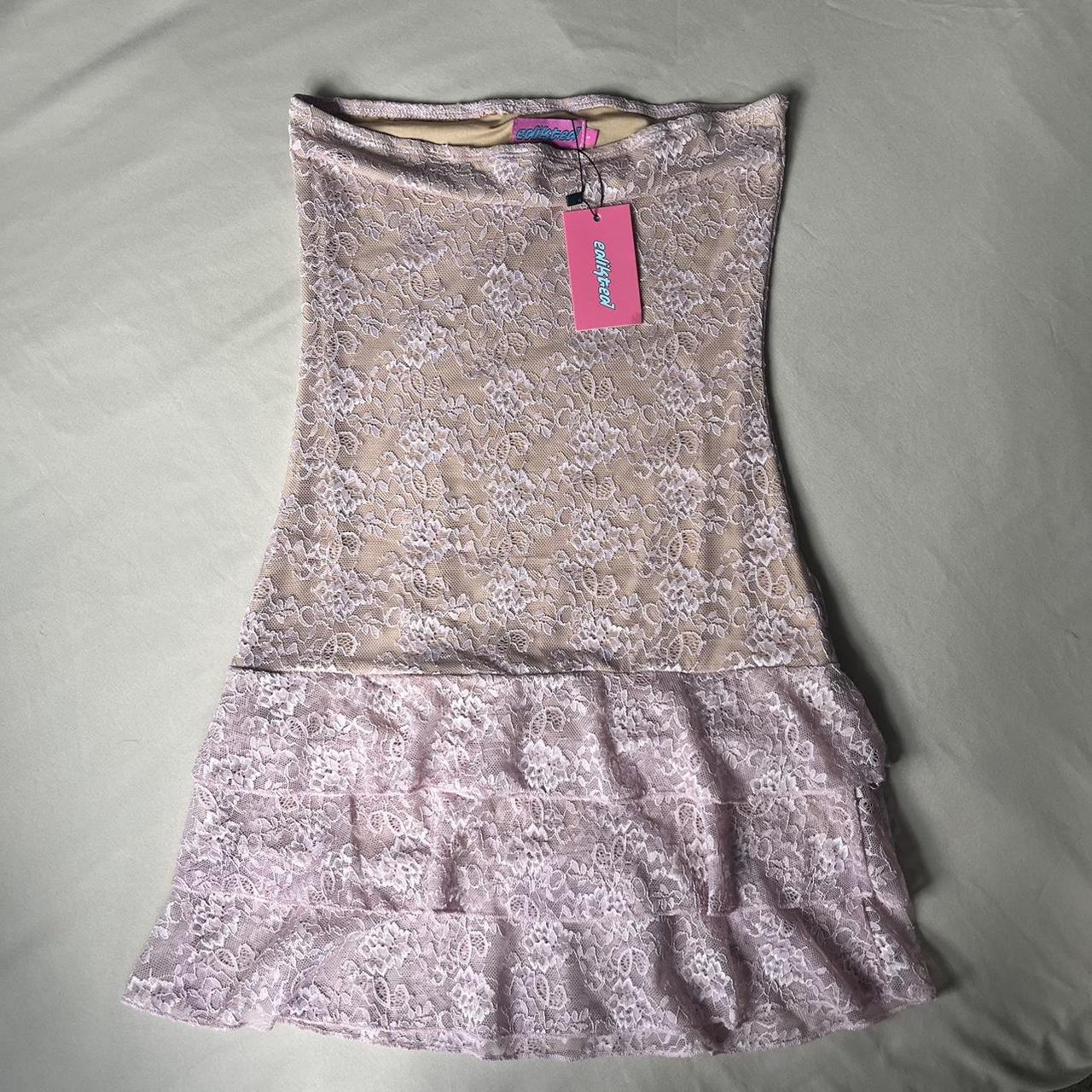 Edikted pink lace dress Size S Brand new with tags - Depop