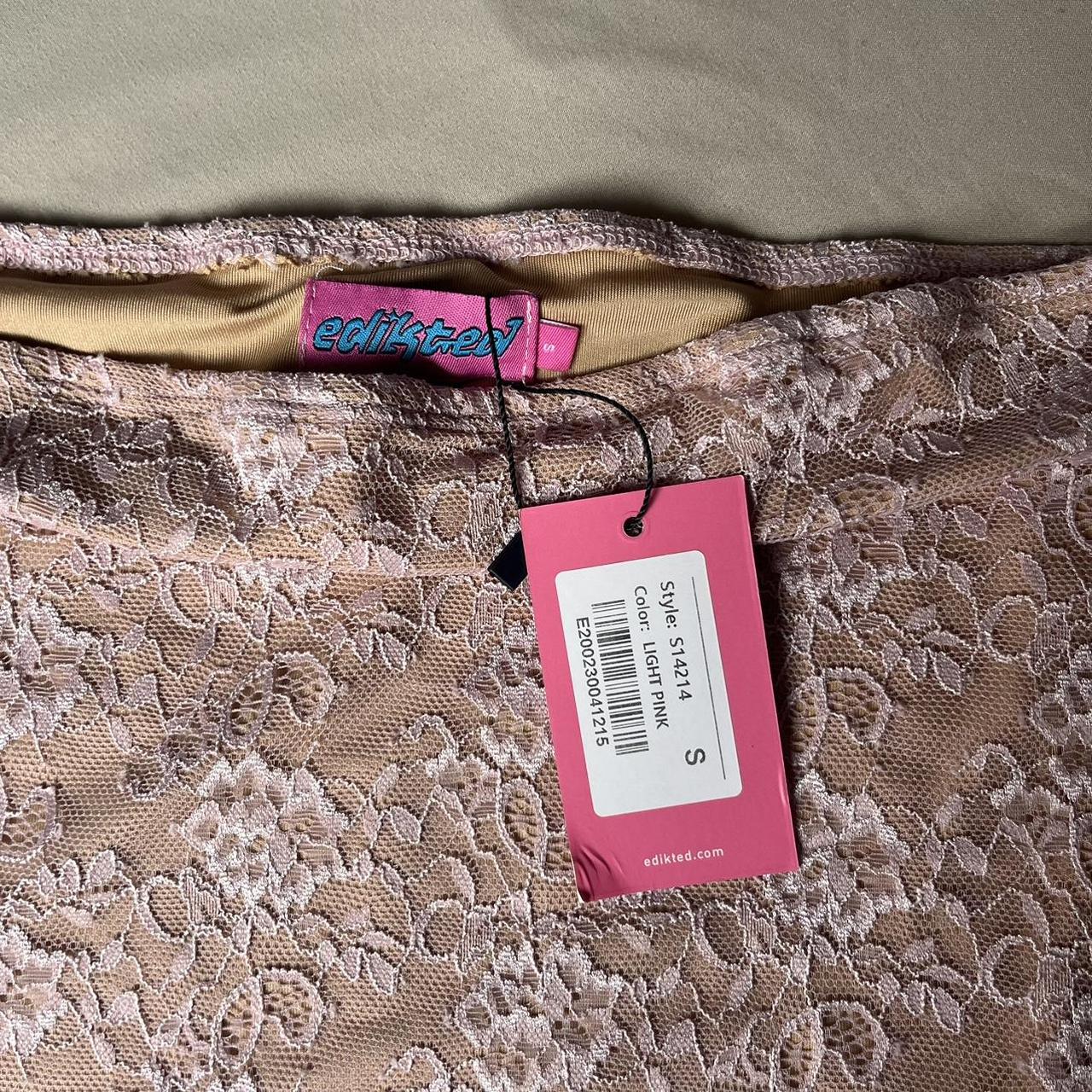 Edikted pink lace dress Size S Brand new with tags - Depop