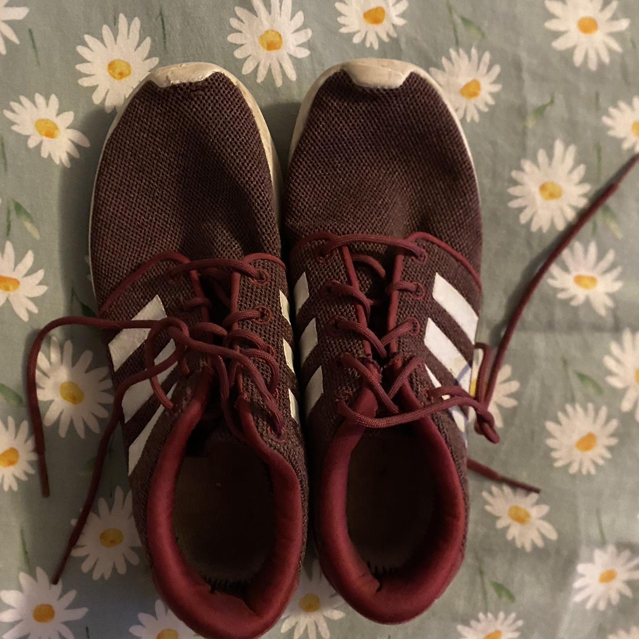 Adidas Women's Burgundy Trainers | Depop