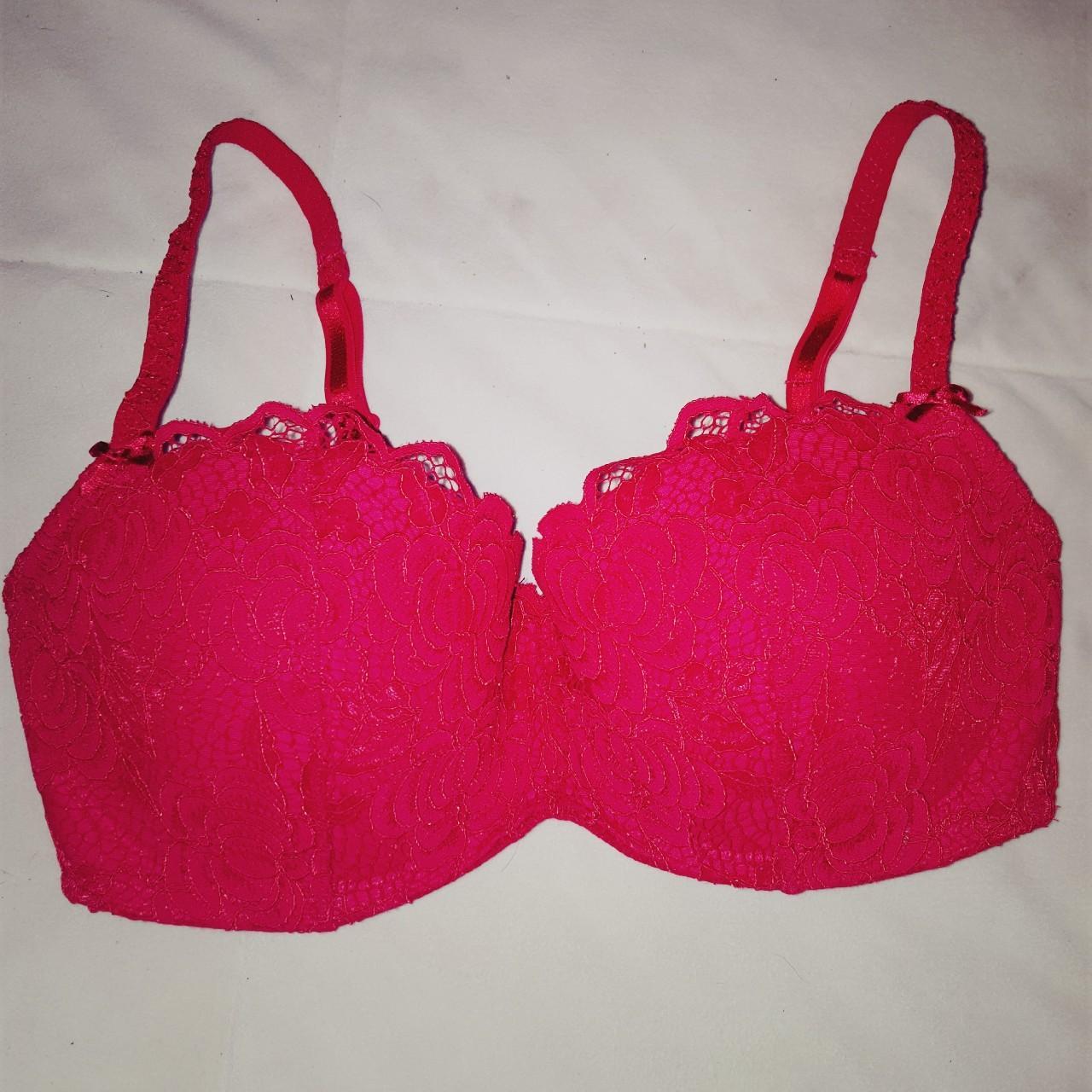 Aldo lace bra red size 34 dd underwire lightly... - Depop