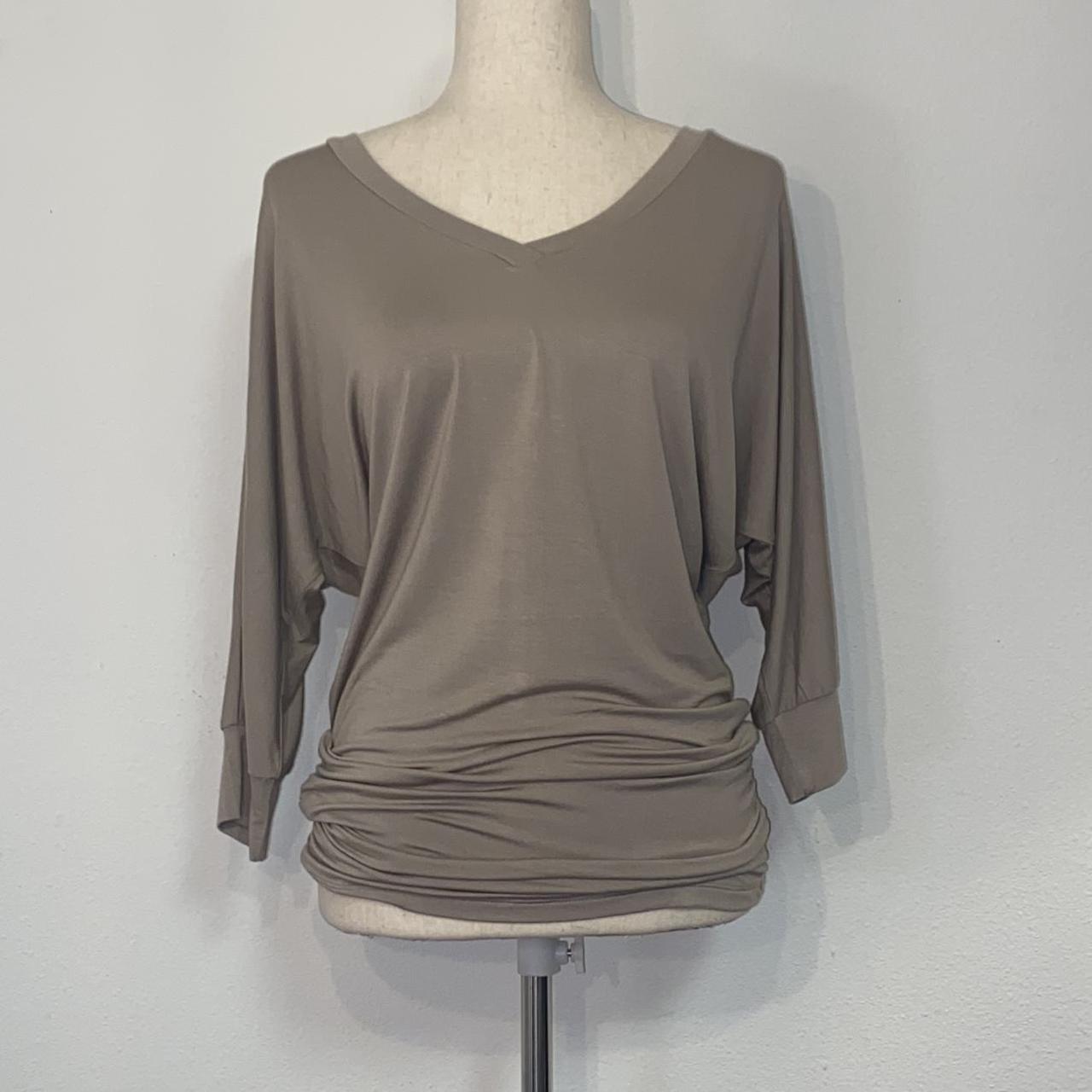 Brand new! Taupe, tan, light brown top. 3/4 sleeve.... - Depop