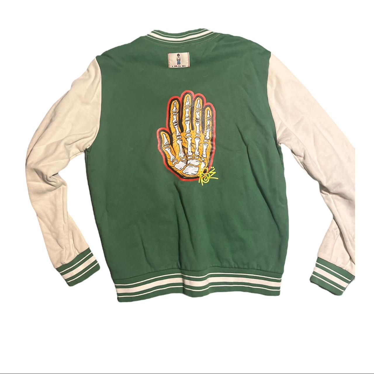 100% organic cotton varsity jacket ÁSË brand sample... - Depop