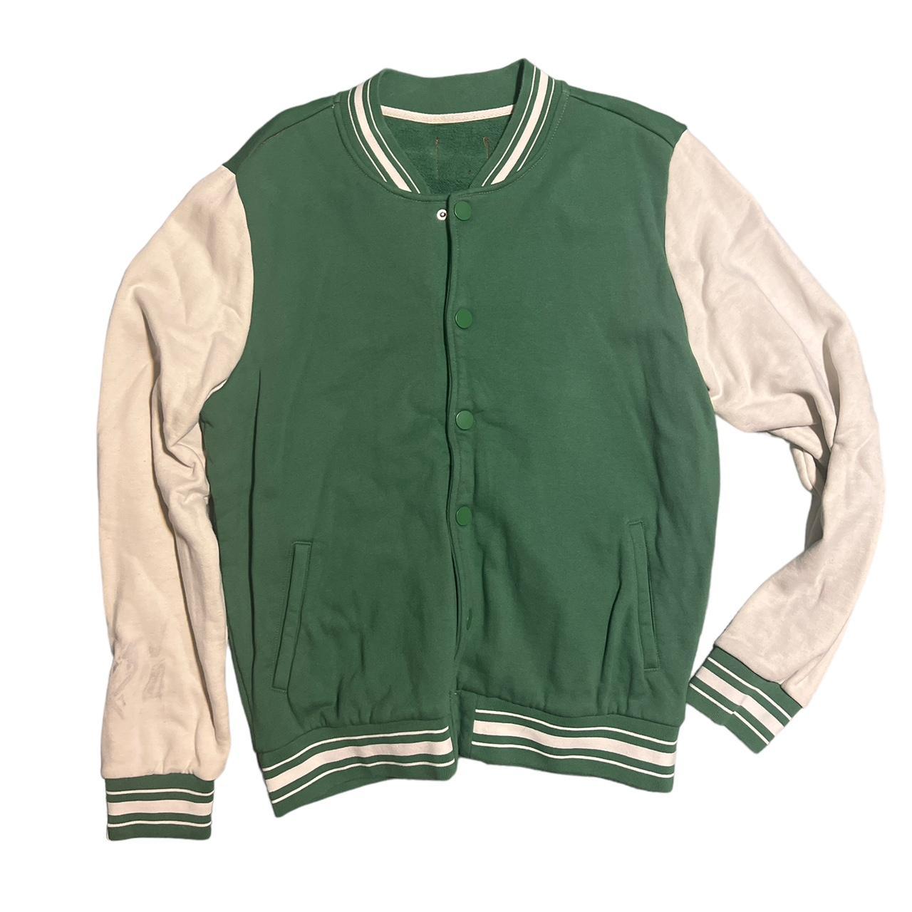 100% organic cotton varsity jacket ÁSË brand sample... - Depop