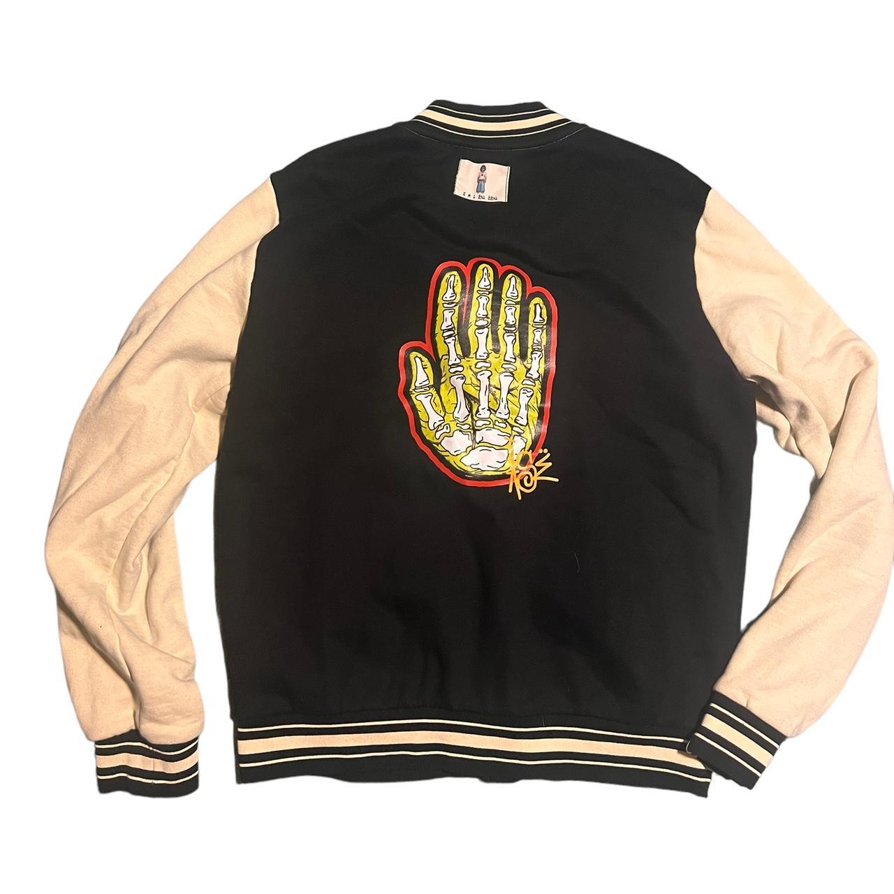 100% organic cotton varsity jacket ÁSË brand sample... - Depop