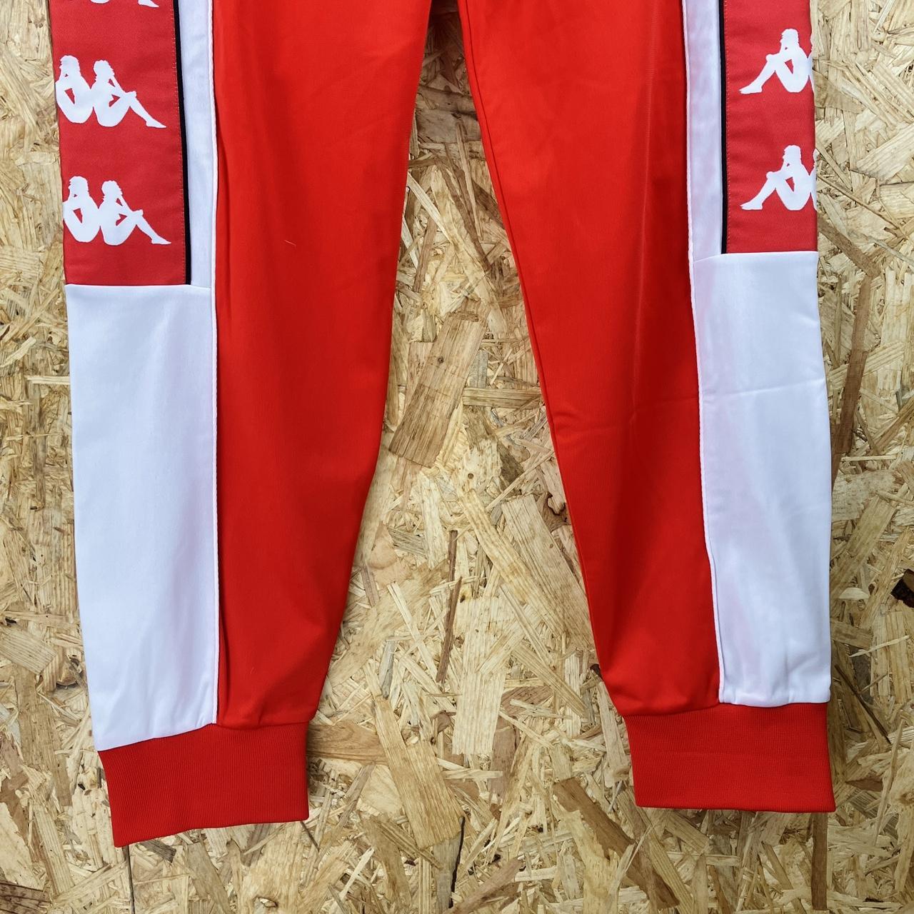 Kappa Tracksuit Bottoms Red White BNWT UK Size... - Depop