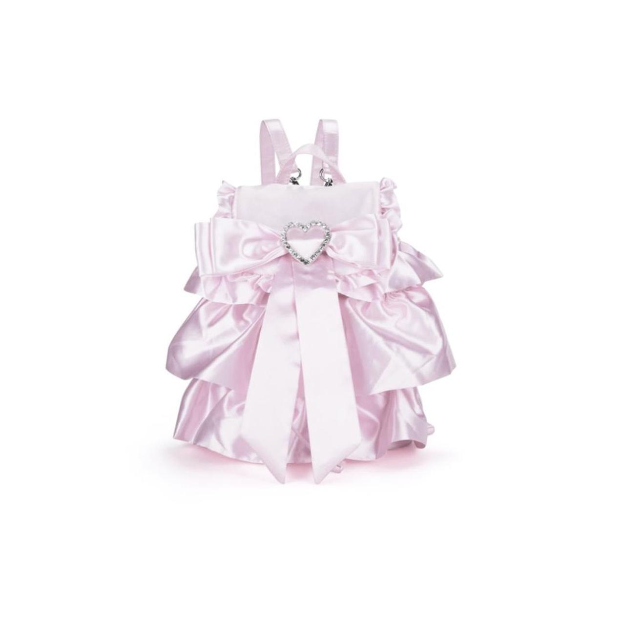 ౨ৎ ruffled satin mini backpack #dollette #coquette - Depop