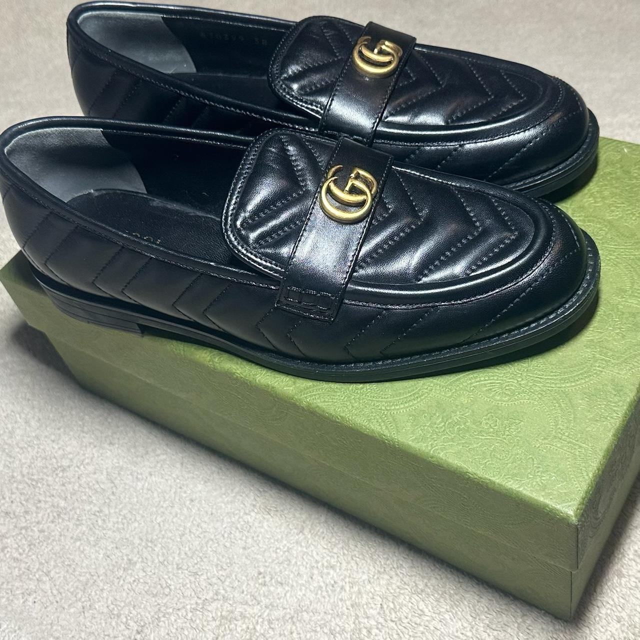 Authentic Gucci Women’s Quilted Slip on Loafers 2022... - Depop