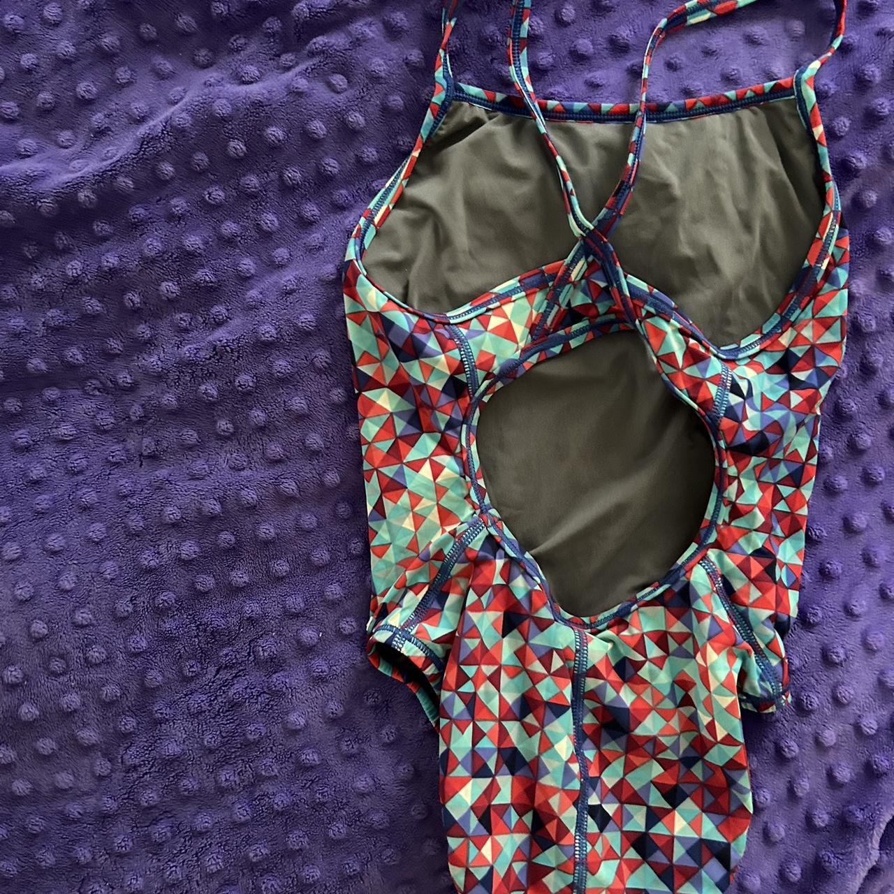 girls one piece racing swimsuit 10/26 - Depop