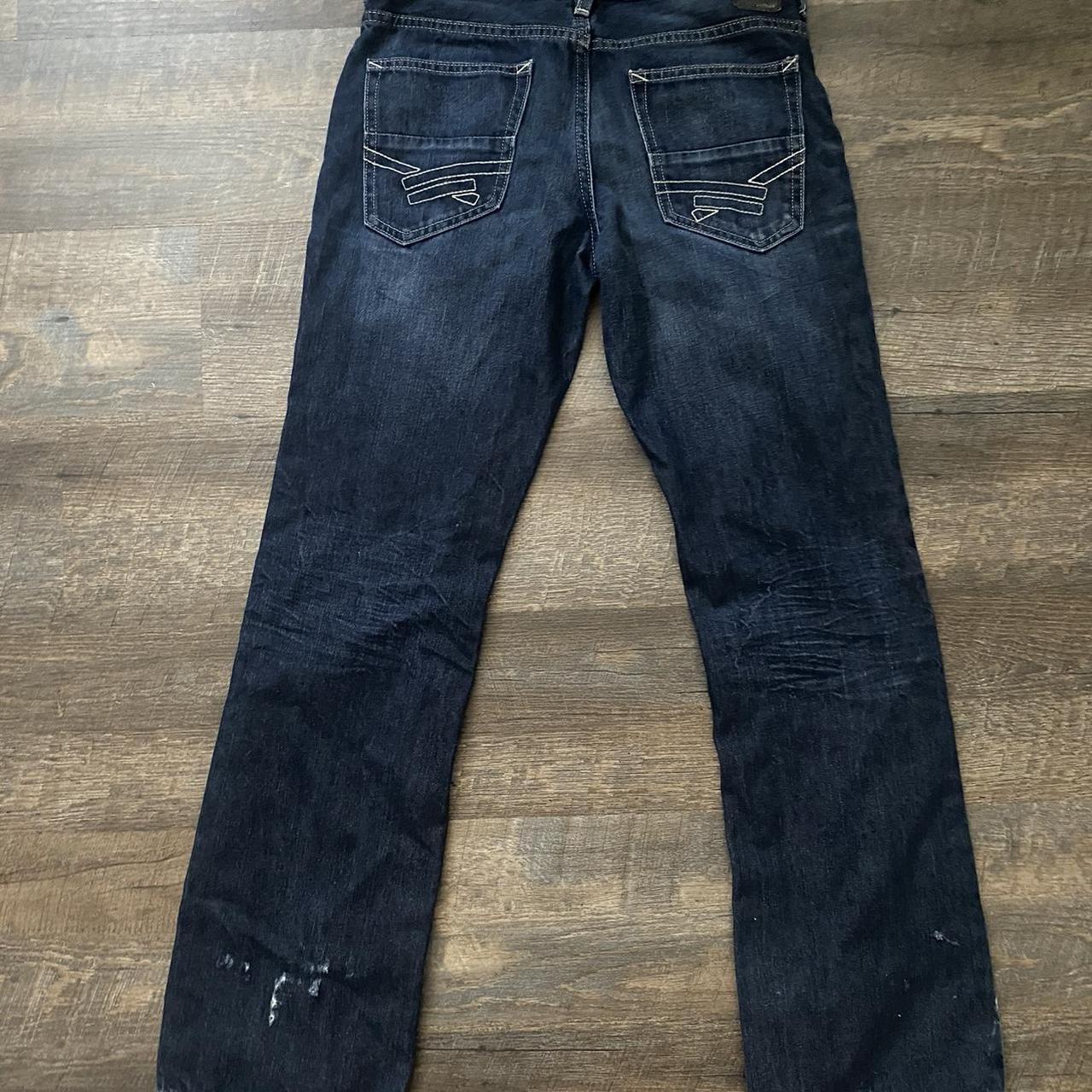 size 30/32 helix slim boot fit jeans, small... - Depop
