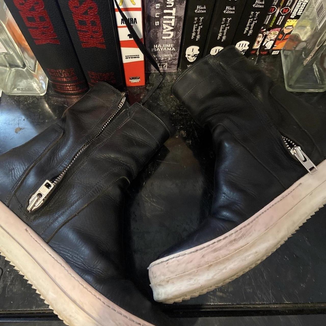Rick Owens Boots “MC” Some ripped stitching and... - Depop