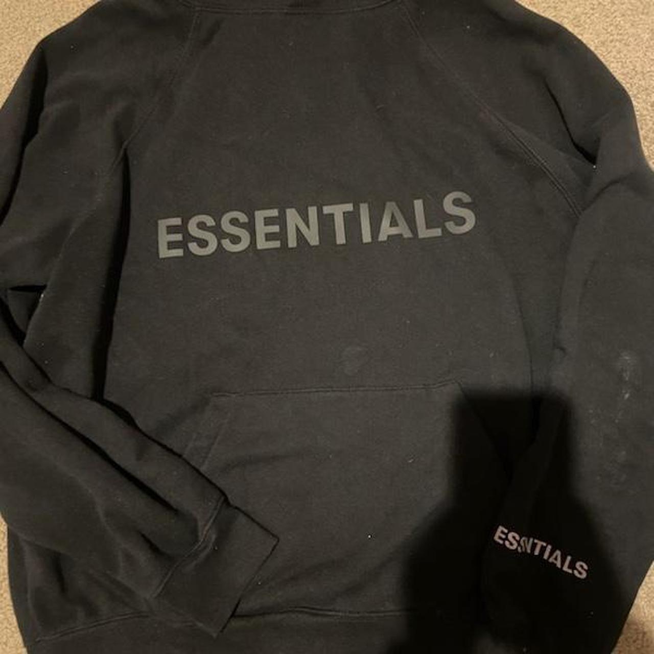 Black womens essentials hoodie, size small, two... - Depop