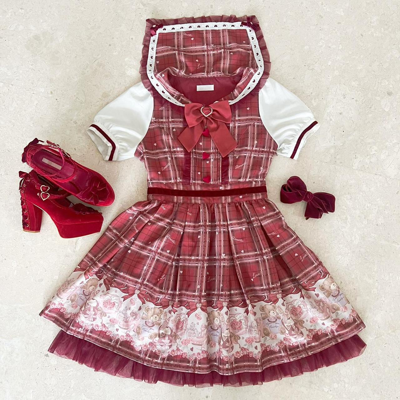 Liz Lisa AW 2020 Grand Magasin OP in bordeaux. Teddy... - Depop