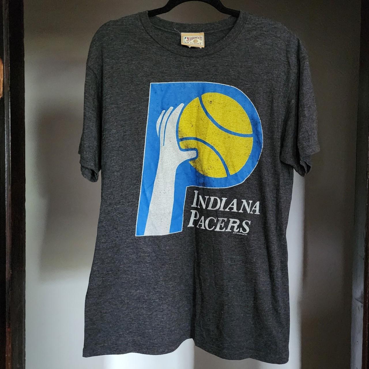 Indiana Pacers Retro NBA Hardwood tee. Sz Lg. Used -... - Depop