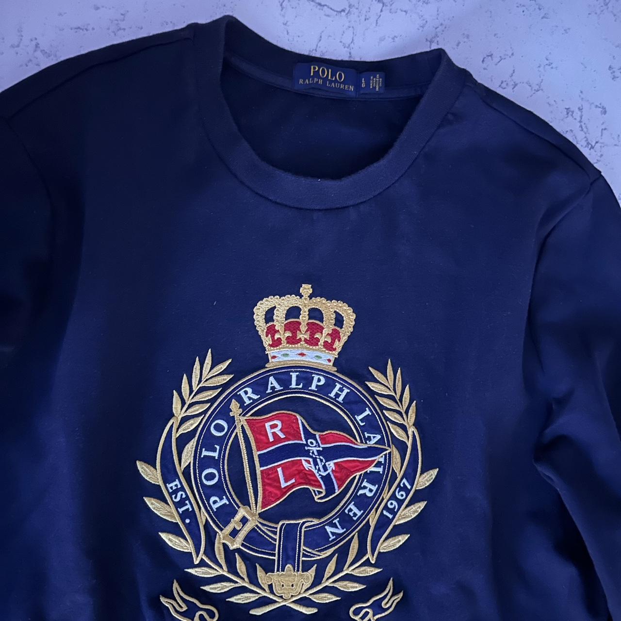 Ralph Lauren RRL polo label blue navy army rare... - Depop