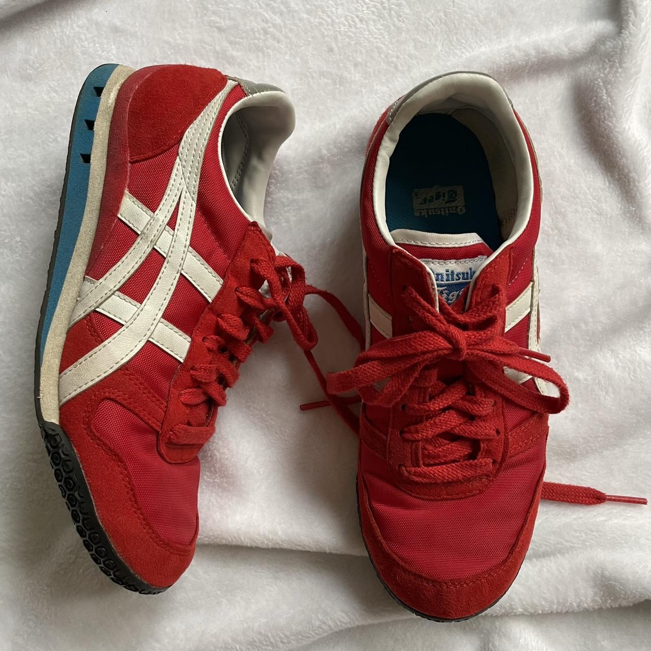 Onitsuka Tiger Women's Red Trainers | Depop