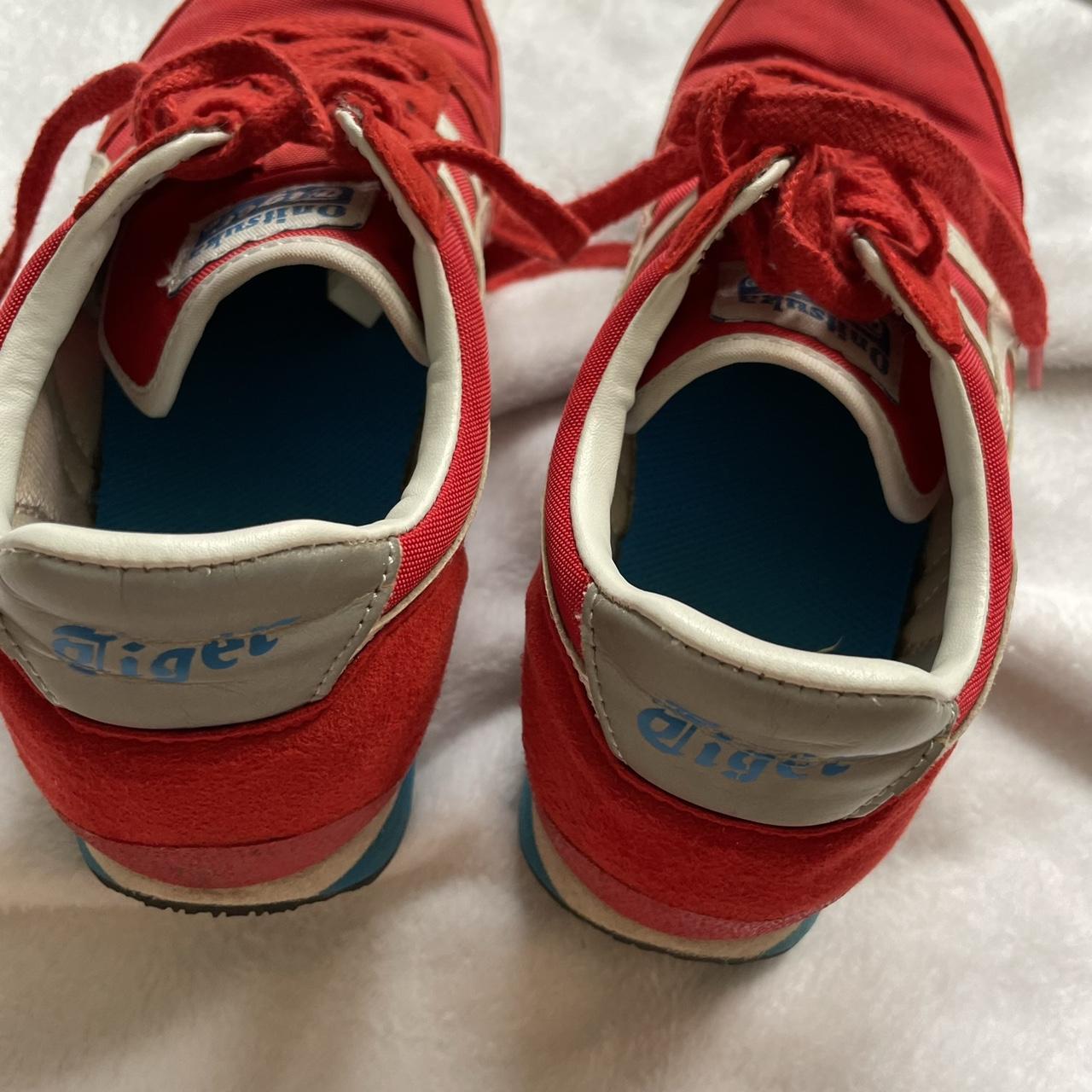 Onitsuka Tiger Women's Red Trainers | Depop