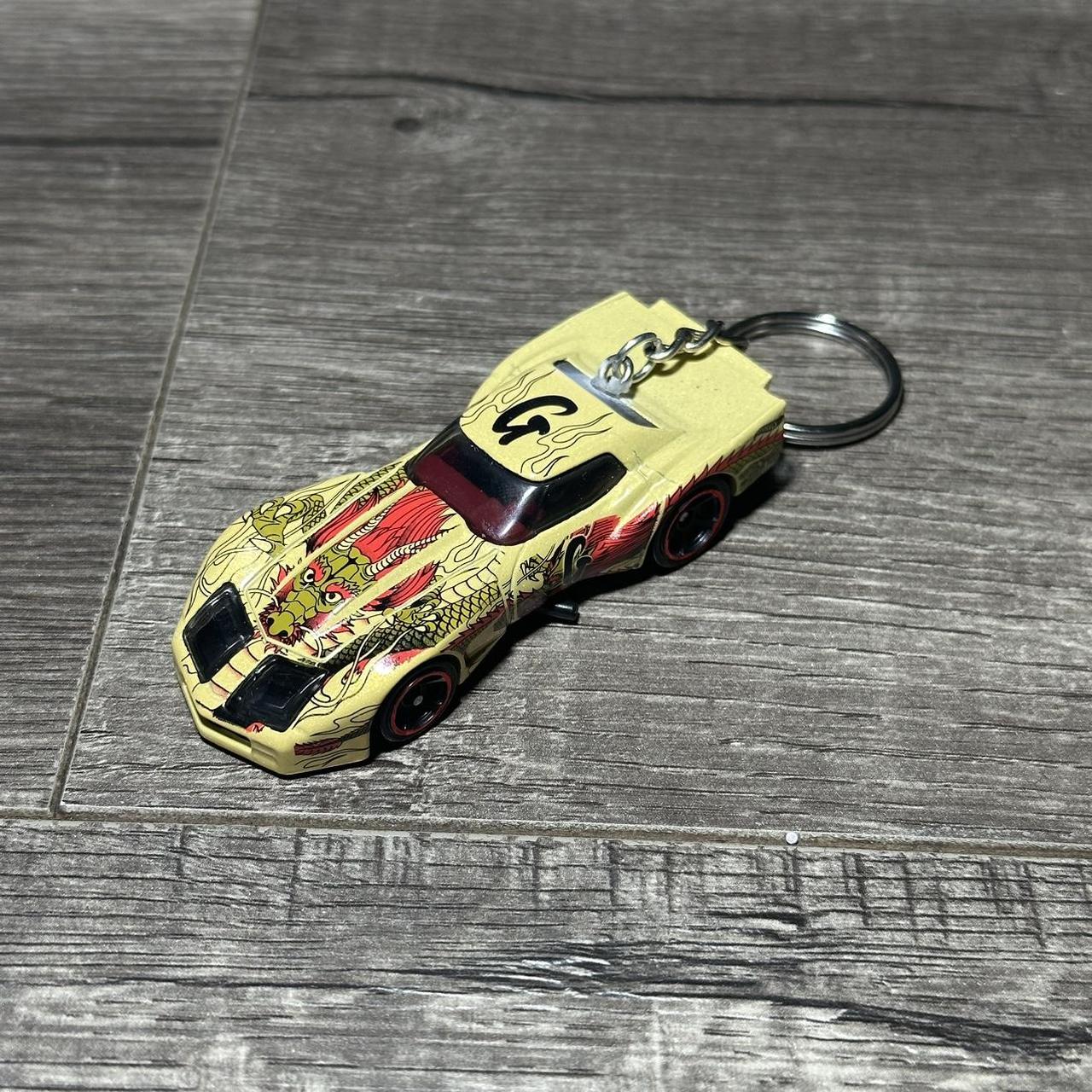 Chevy Corvette Hot Wheels Keychain -Custom... - Depop