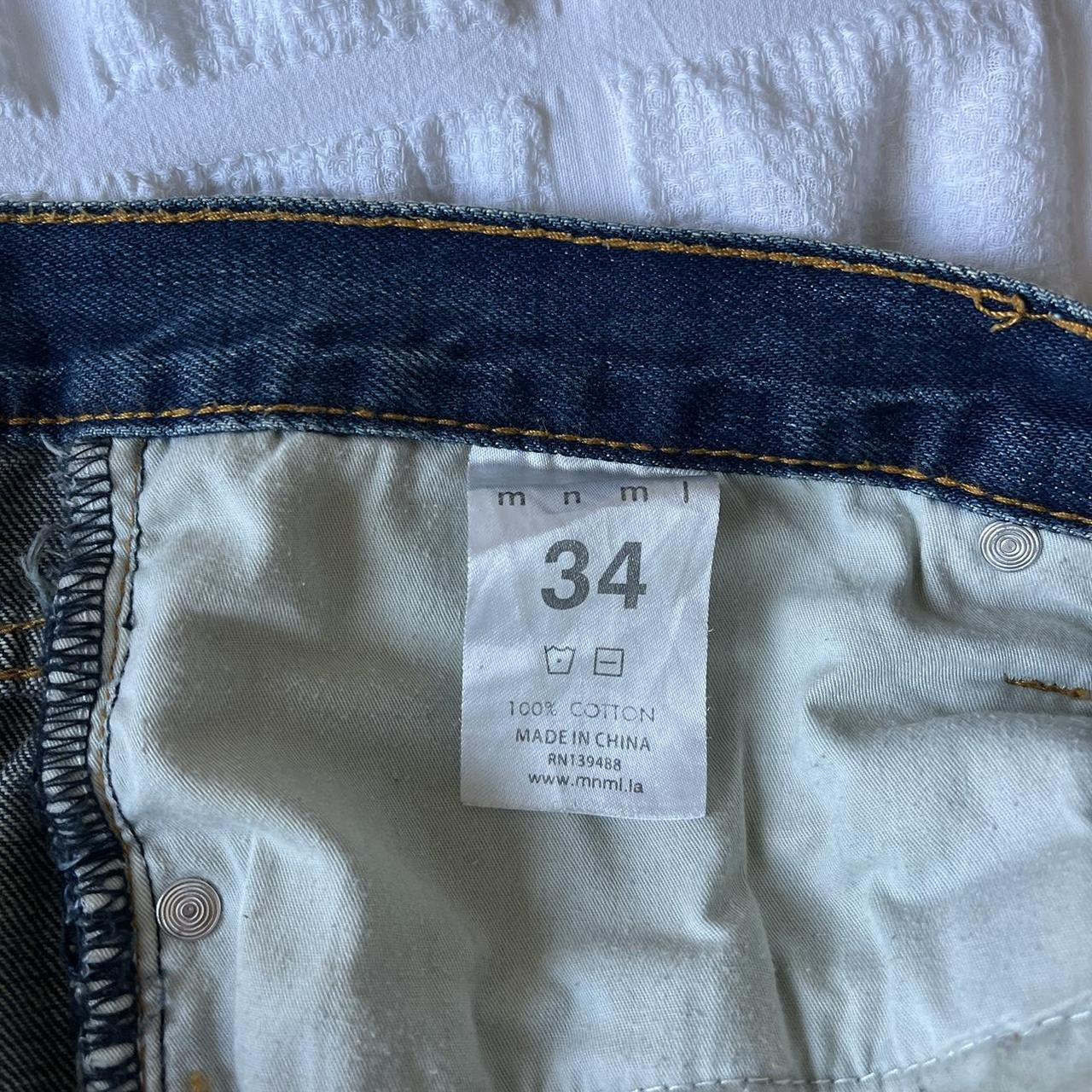 Mnml M1 Denim Jeans Vintage Blue Wash Ankle Zip... - Depop