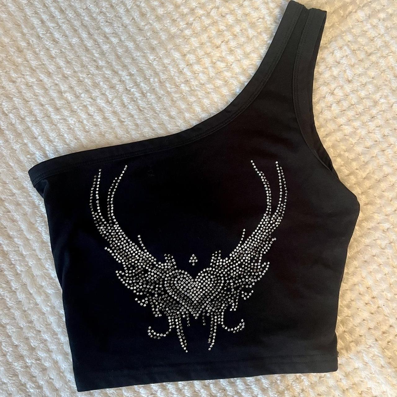 SHEIN XS Y2k rhinestone top never worn! No... - Depop