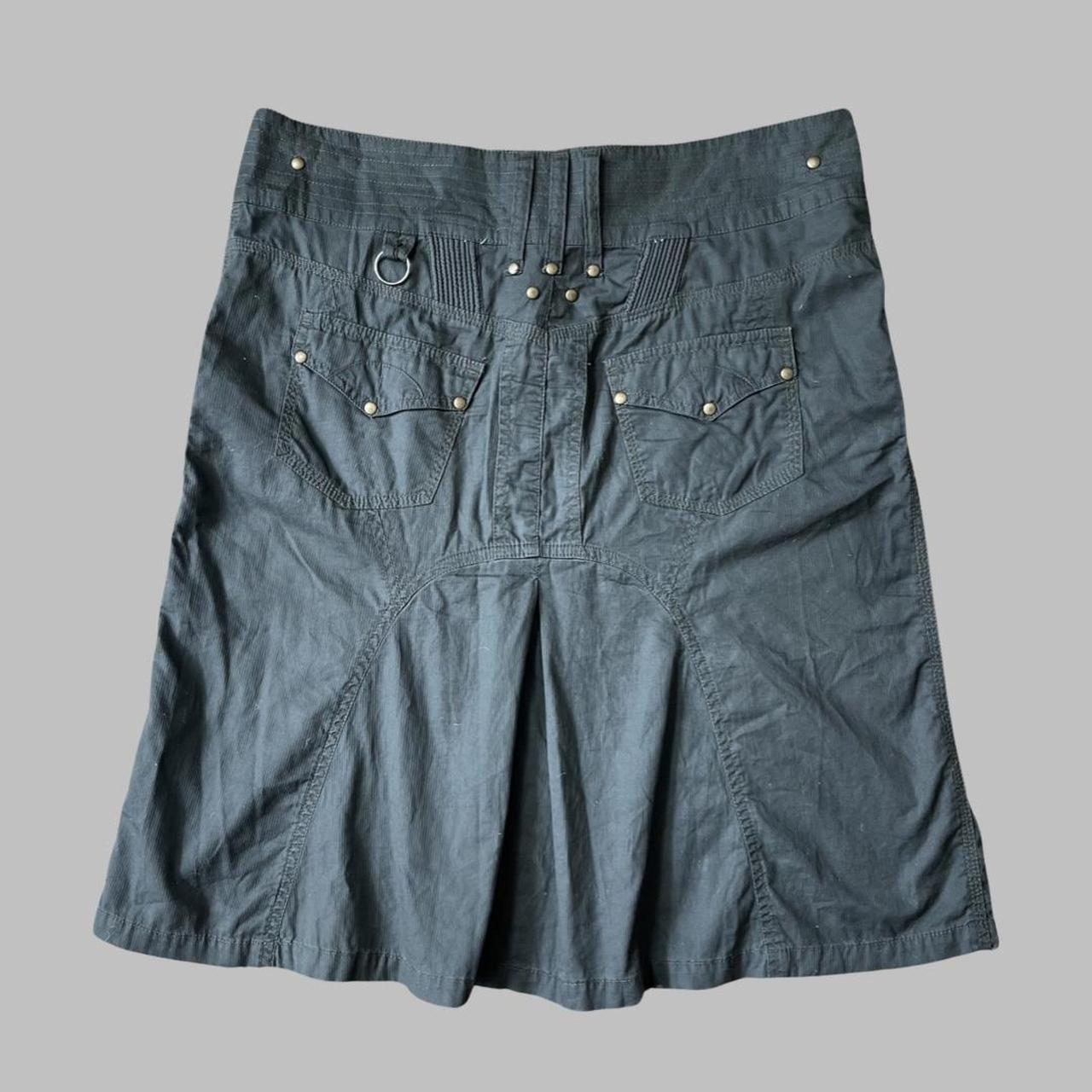 Y2k gorpcore combat skirt Knee length Low rise... - Depop