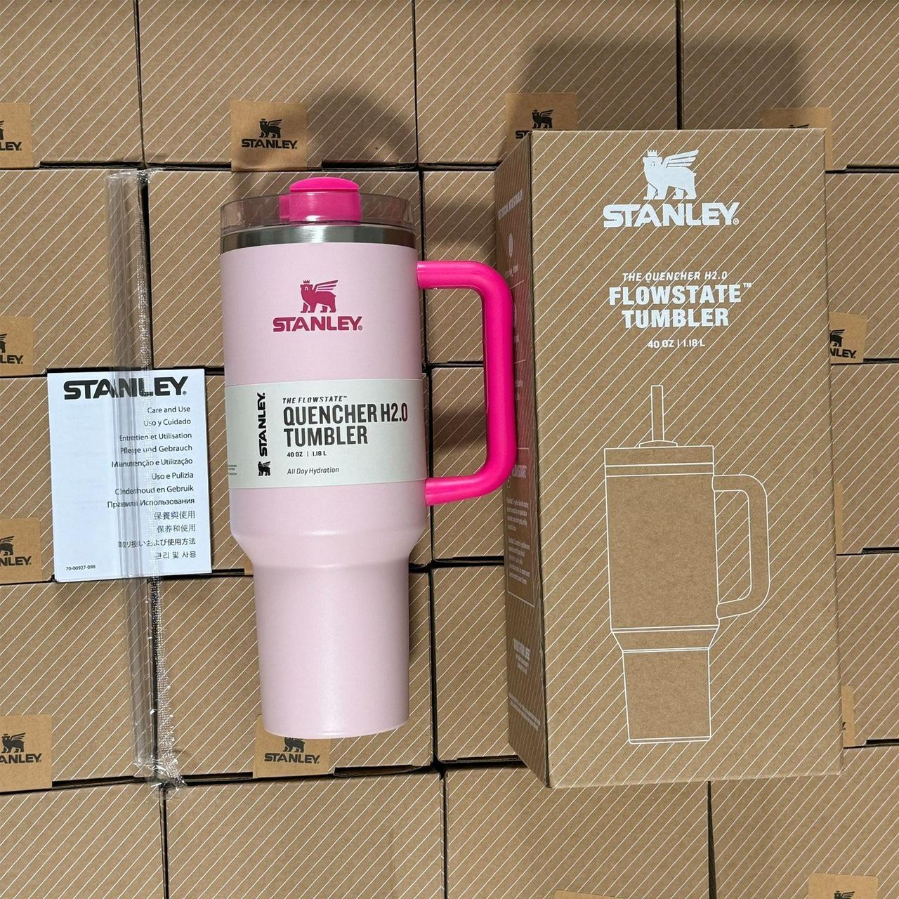 Stanley Tumbler 40oz (1.18L) in ‘Flamingo’ Multiple... - Depop