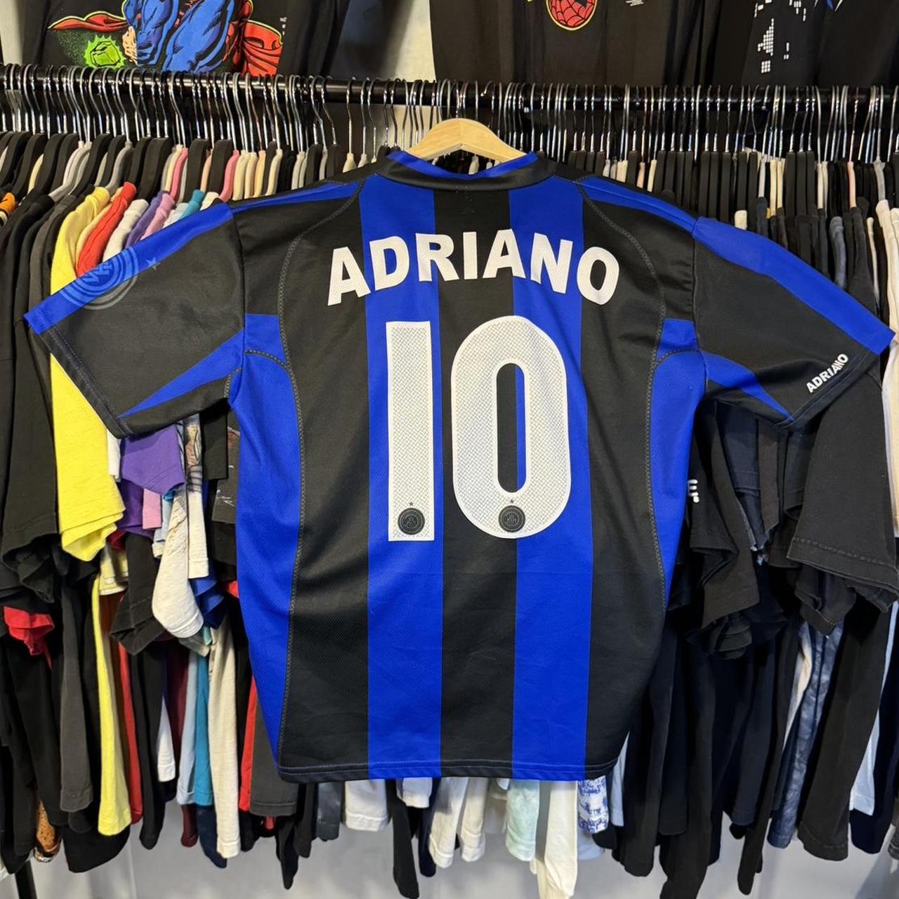 -2004 Inter Milan Adriano Home Soccer Kit (Made in... - Depop
