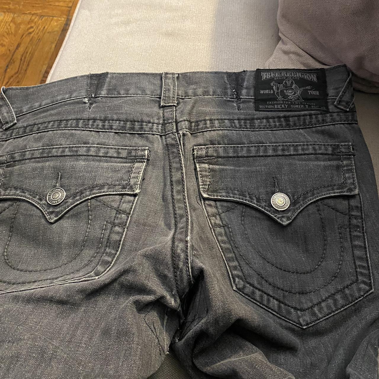 True Religion Ricky Super T Gray/Grey 36 PAYPAL... - Depop